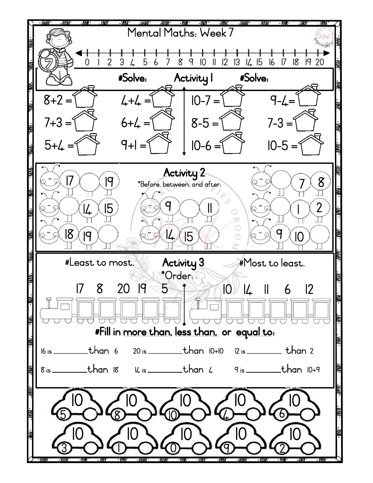 Grade 1 Mental Maths Term 4 2024 - Vinkel & Koljander
