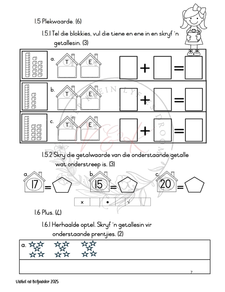 Graad 2 Wiskunde Basislyn Assessering Kwartaal 1 2025 - Vinkel & Koljander