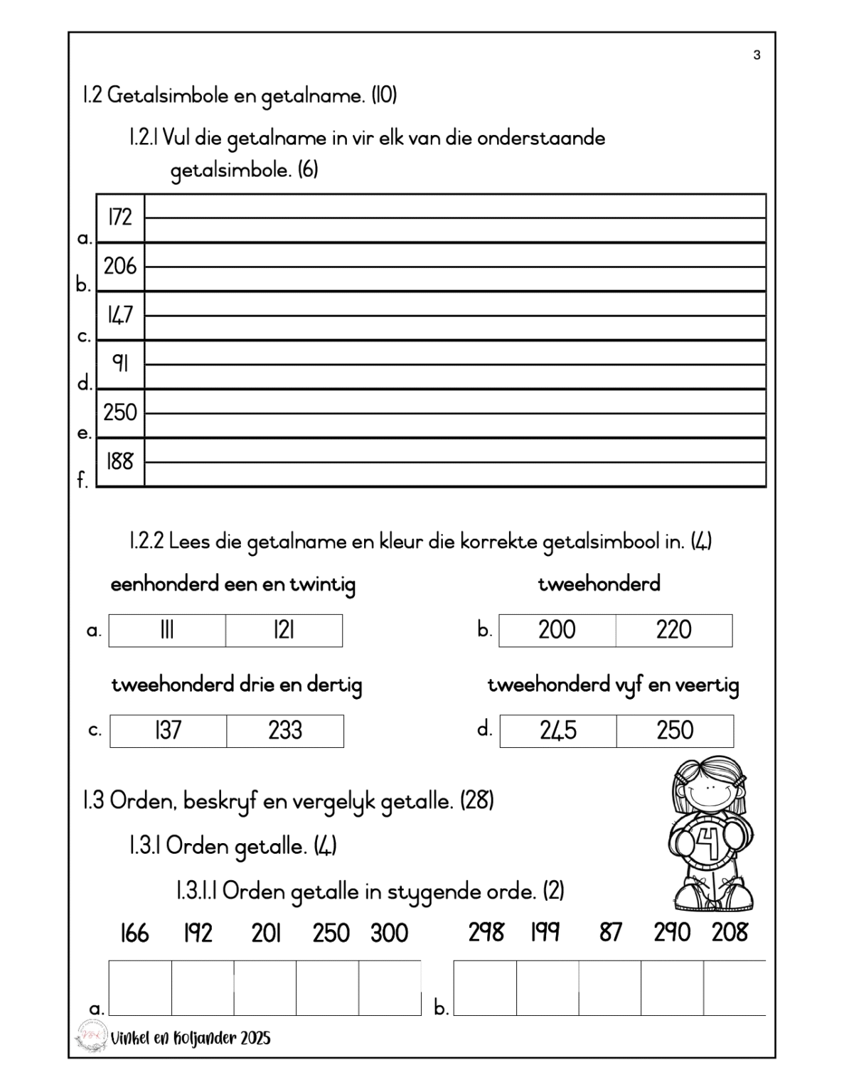 Graad 3 Wiskunde Formele Assesserings Taak – Kwartaal 2 2025 - Vinkel ...