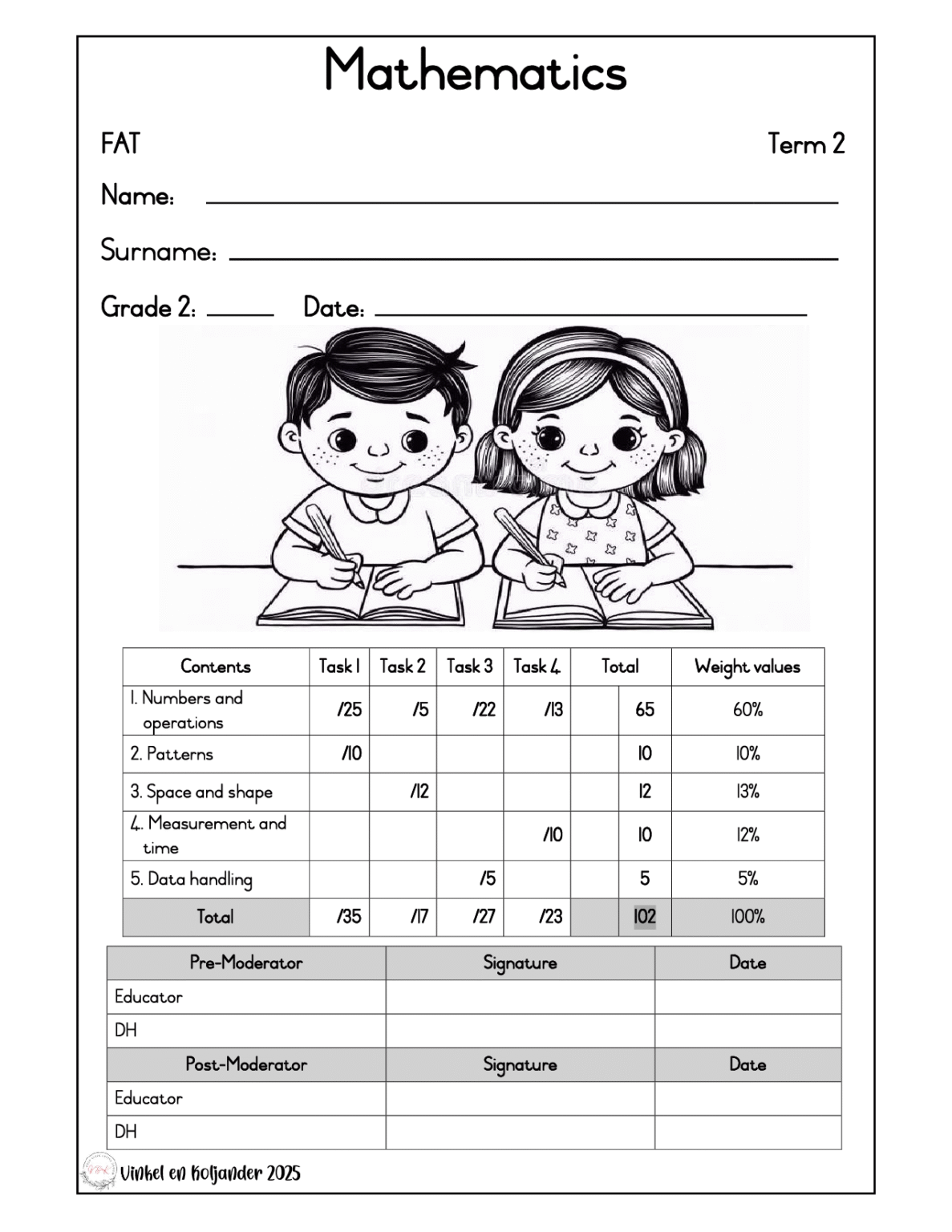 Grade 2 Life Skills Formal Assessment Task – Term 2 2025 - Vinkel ...