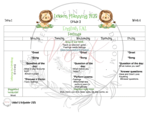 Grade 3 English First Additional Language Lesson Plan Package – Term 3 ...