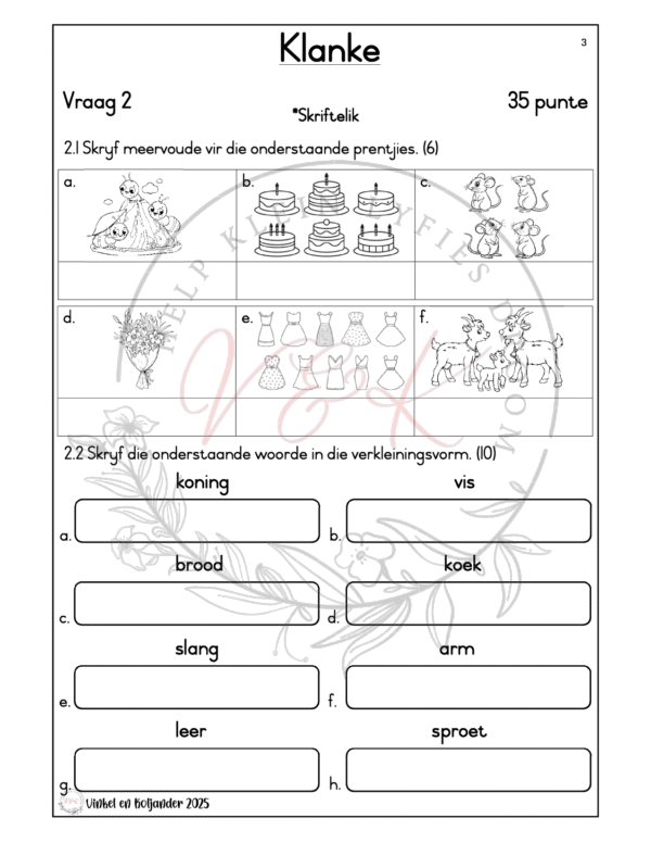 Graad 3 Afrikaans Huistaal Formele Assesserings Taak – Kwartaal 3 2025 ...