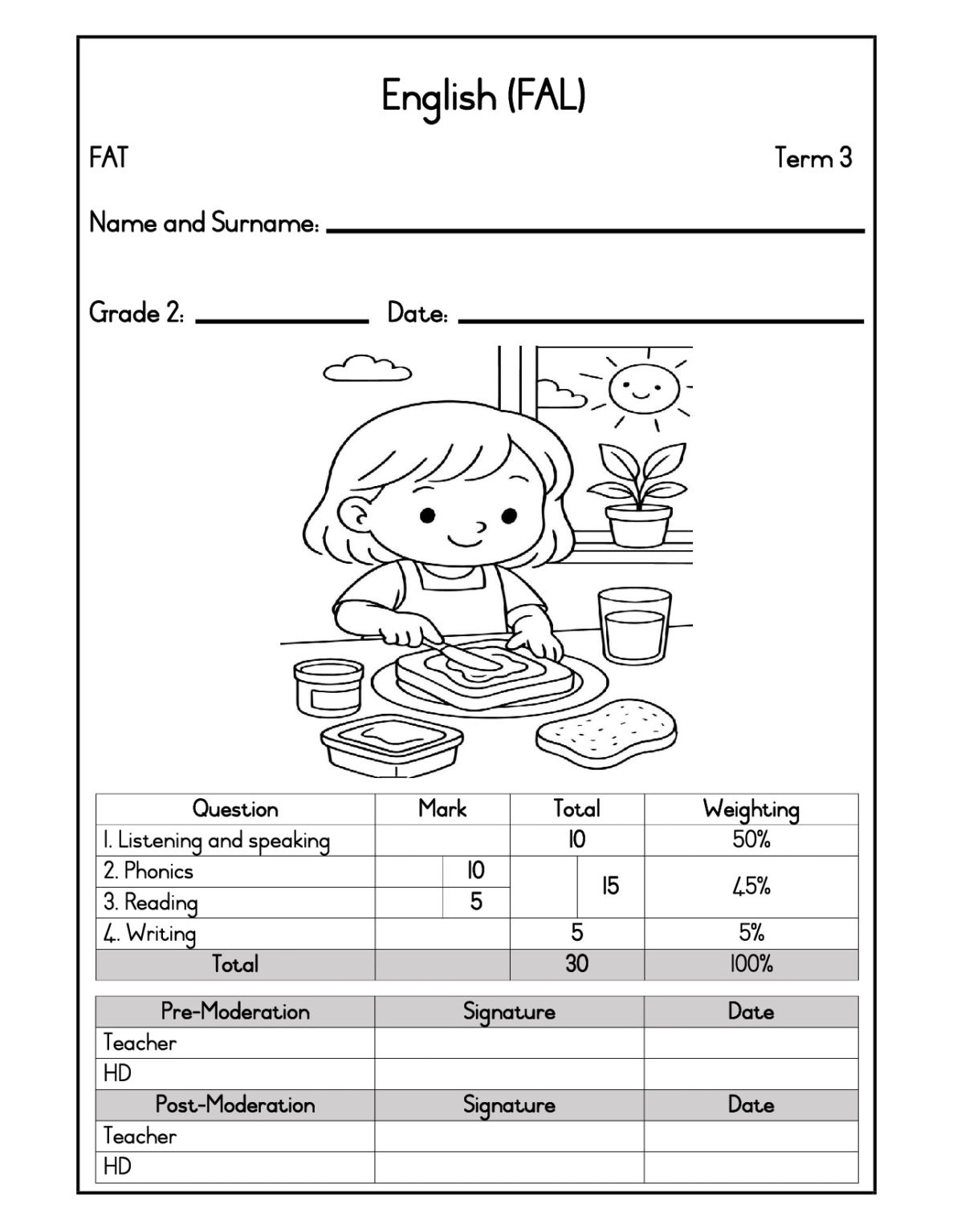 Grade 2 English First Additional Language Formal Assessment Task – Term ...