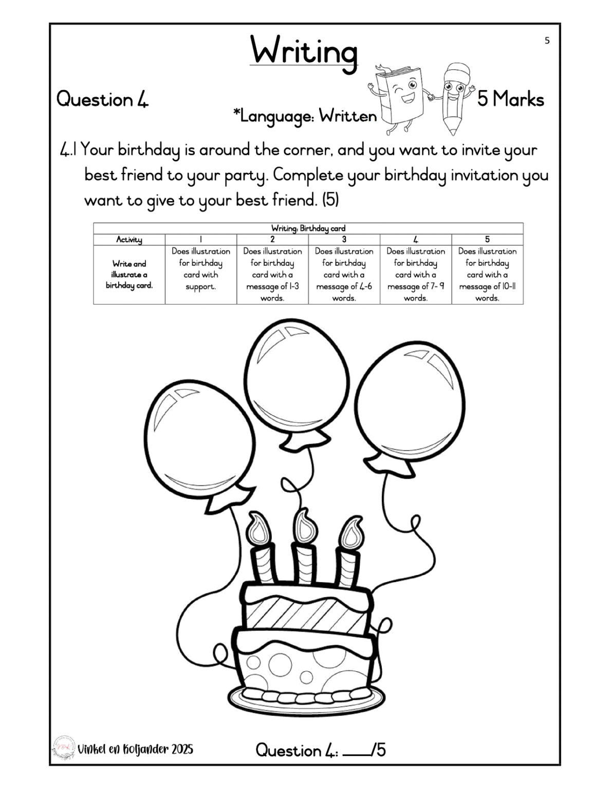 Grade 2 English First Additional Language Formal Assessment Task – Term ...
