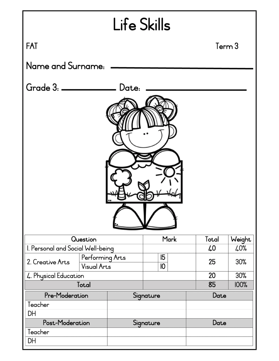 Grade 3 Life Skills Formal Assessment Task – Term 3 2025 - Vinkel ...