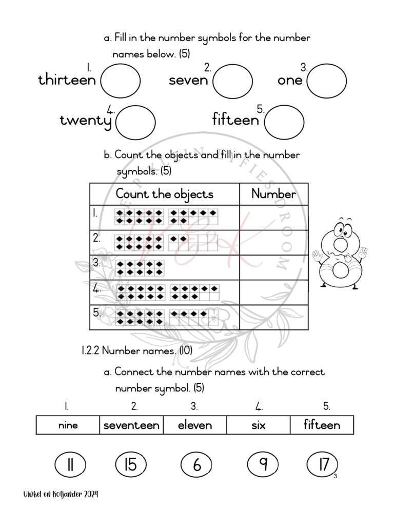 Grade 1 Life Skills Formal Assessment Task – Term 4 - Vinkel & Koljander