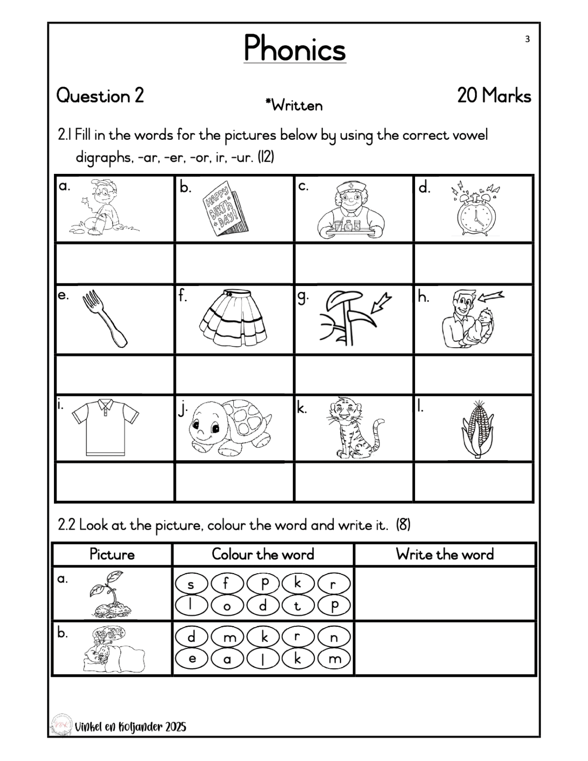 Grade 3 English First Additional Language Formal Assessment Task – Term ...
