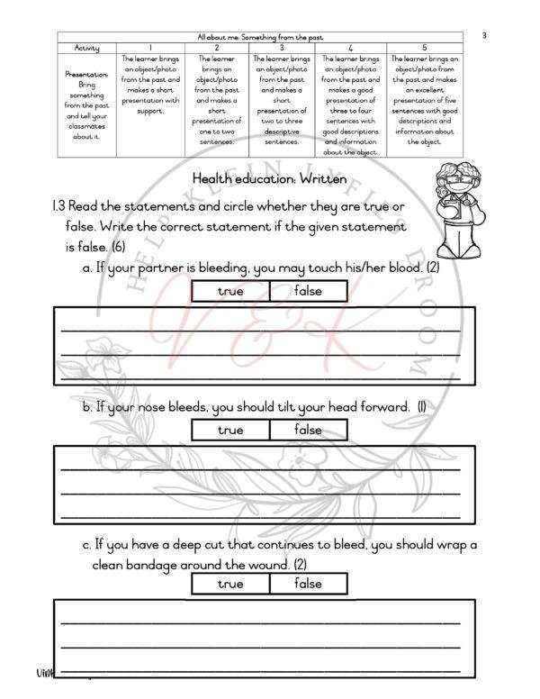 Grade 3 Life Skills Formal Assessment Task – Term 1 2025 - Vinkel ...