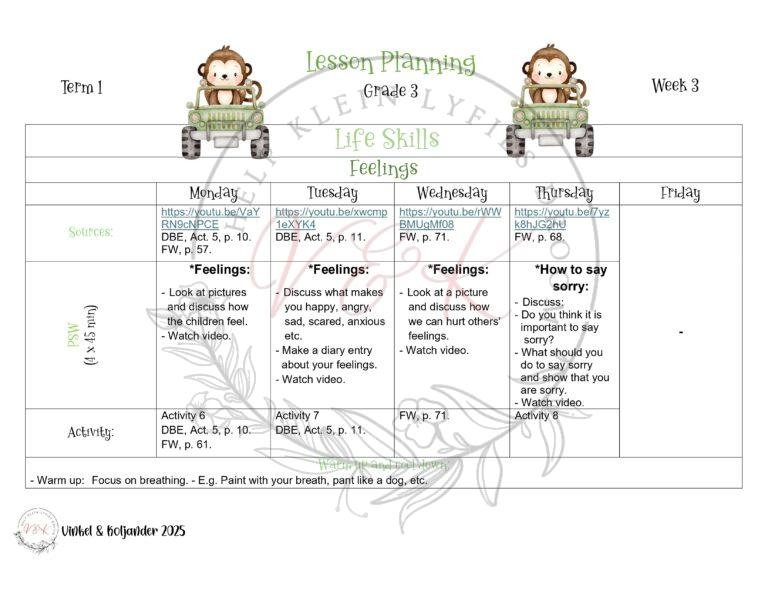 Grade 3 Life Skills Formal Assessment Task – Term 2 2025 - Vinkel ...